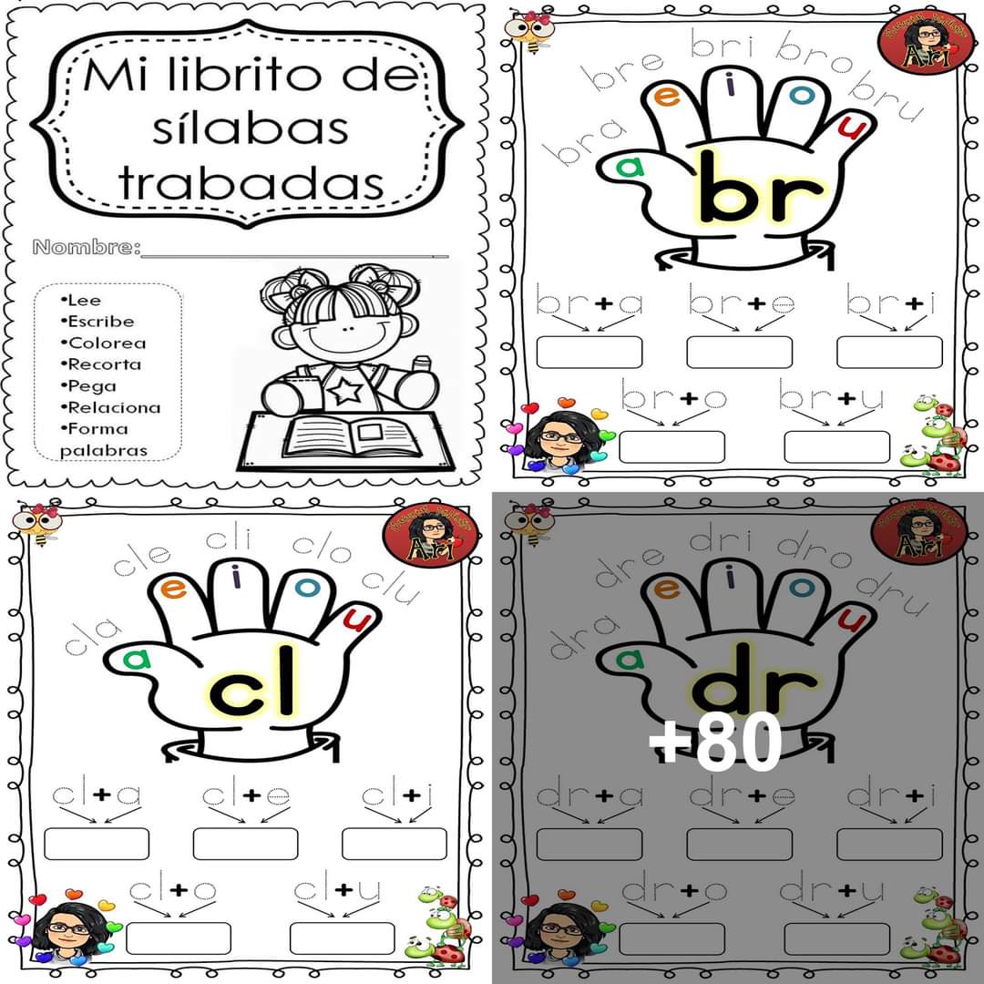 Mi librito de sílabas trabadas.⭕️Documento para imprimir. – Our fragile 🌍